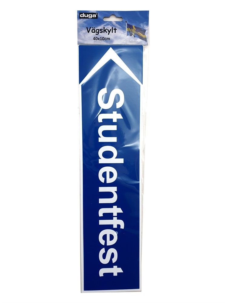 Skylt vägen till studentfest 40 x10 cm - Aladdins Möbel & Porslins ...